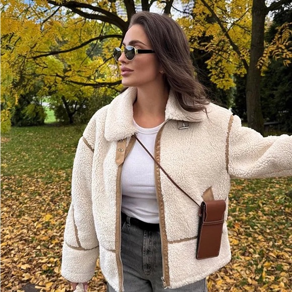 Zara | Jackets & Coats | Zara Shearling Jacket New | Poshmark